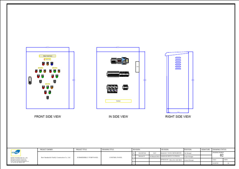 In Side View Right Side View Front Side View: Water Pumb Panel | PDF