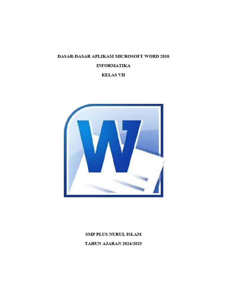 Dasar Dasar Microsoft Word 2010 | PDF | Griya & Taman | Seni