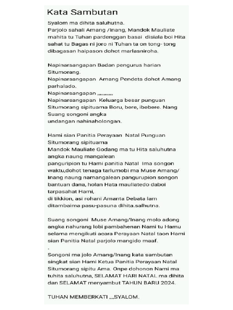 Kata Sambutan 1 | PDF