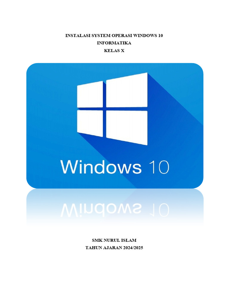 INSTALASI SYSTEM OPERASI WINDOWS 10 | PDF