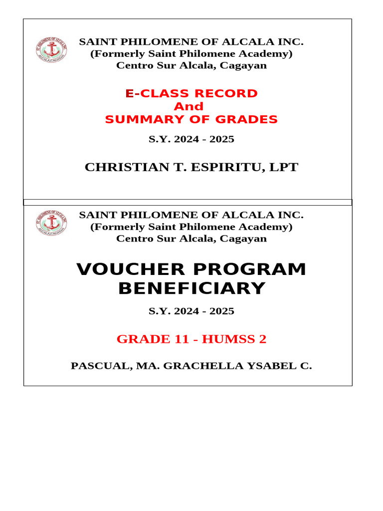 Voucher 2024-2025 | PDF