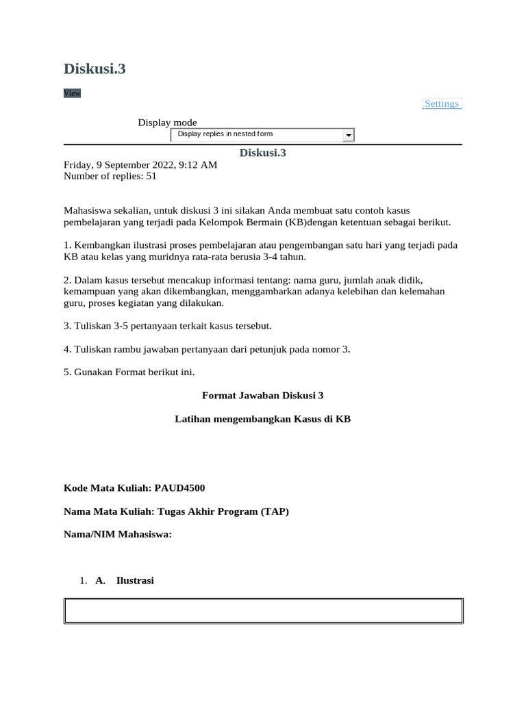 Jawaban Mahasiswa Diskusi 3 | PDF