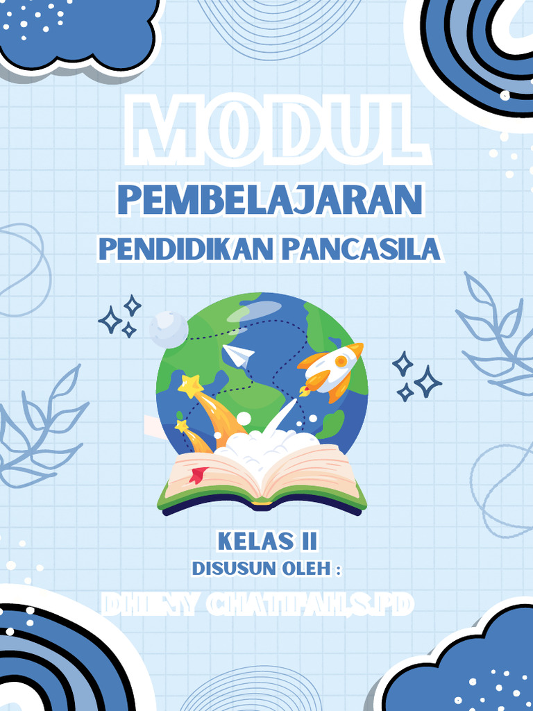 Biru Ilustrasi Lucu Cover Modul Pembelajaran Siswa Dokumen A4 | PDF