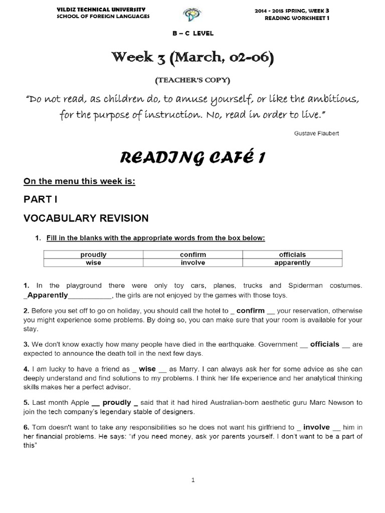 Sample Reading Passage | PDF