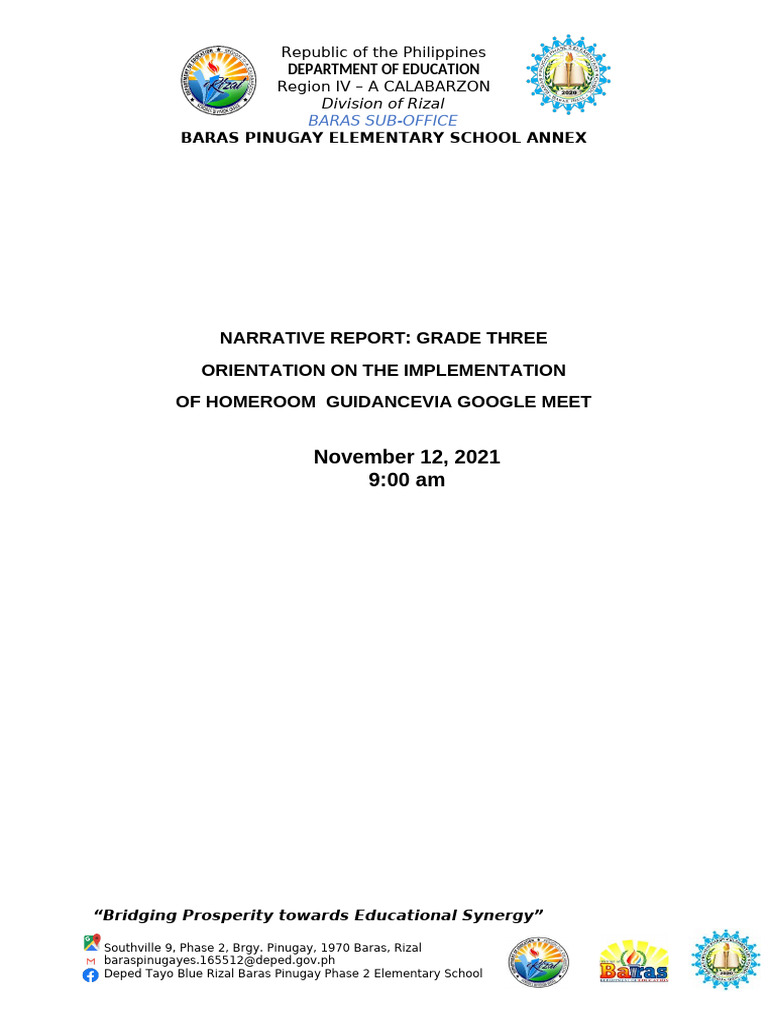 Narrative Documentation | PDF | Cognition | Behavior Modification