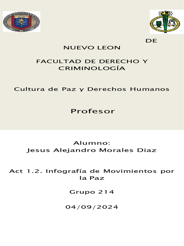 JAMD ACT1.2 CdPyDH | PDF | Paz | Educación en artes liberales