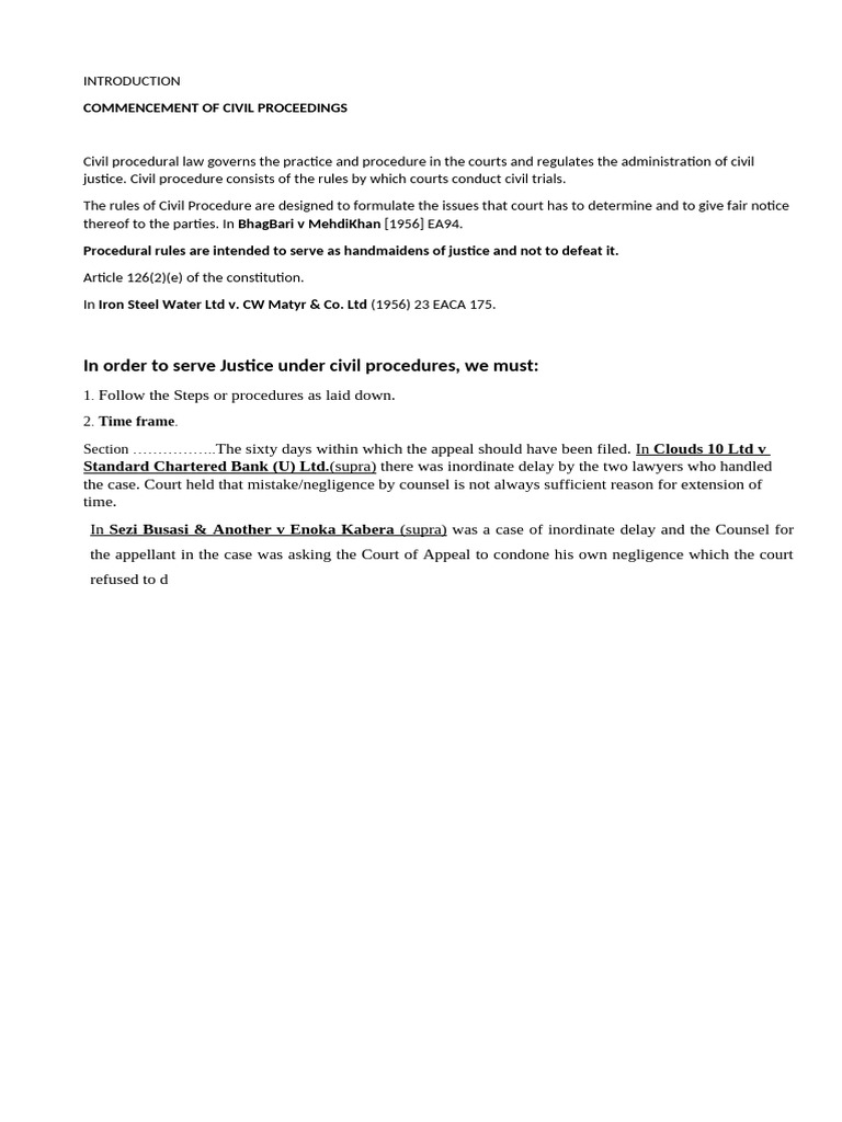 CV NOTES extended | PDF | Lawsuit | Magistrate