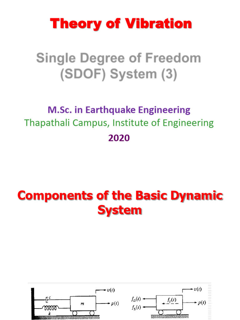 Lecture 4 SD Single Degree of Freedom (SDOF) System (3) | PDF | Force ...
