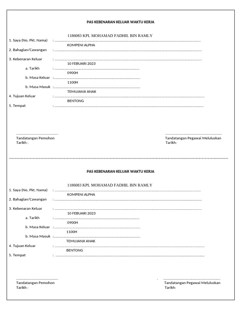 Pas Keluar 2022 | PDF