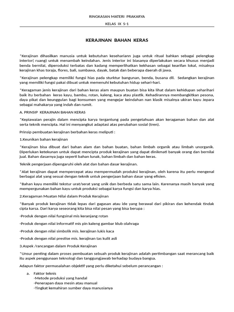 Ringkasan Materi S-1 | PDF