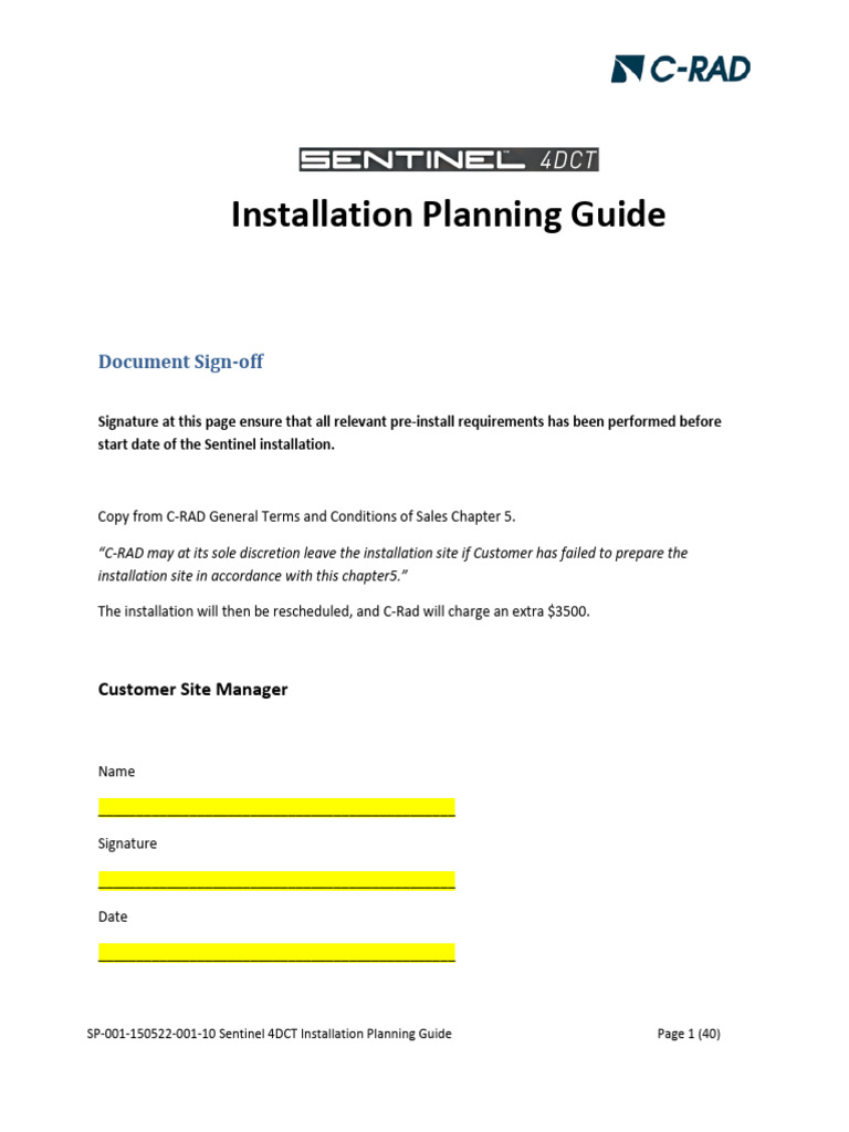 Sentinel 4DCT Installation Planning Guide SCANNER | PDF | Computer ...
