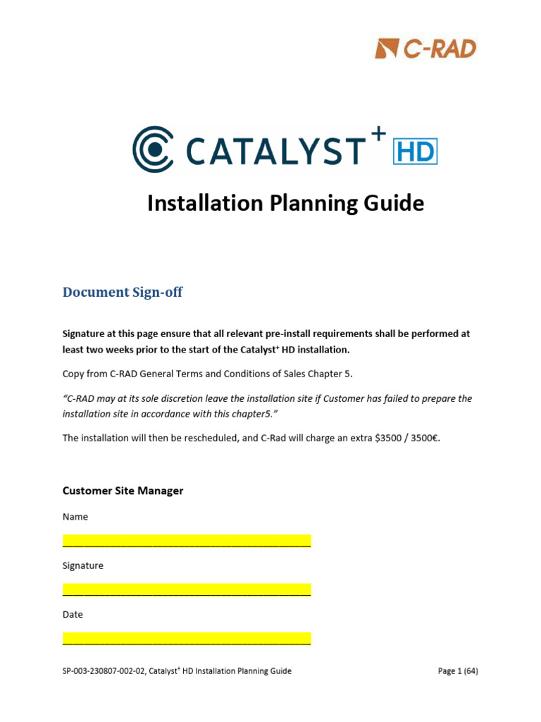 Catalyst+HD Installation Planning Guide ACCELERATEUR | PDF | Angle ...