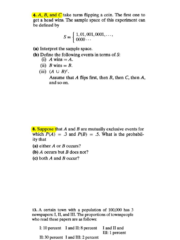 Probability Practice Set | PDF