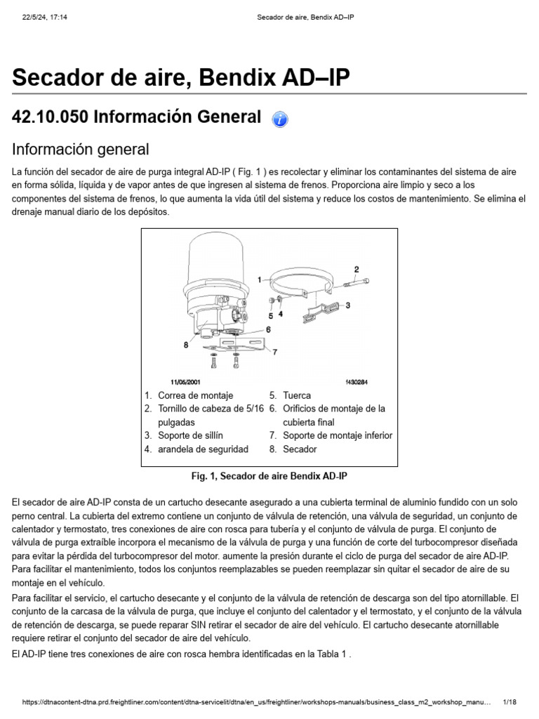 Secador de Aire Bendix AD-IP: Guía Completa | PDF | Turbocompresor ...