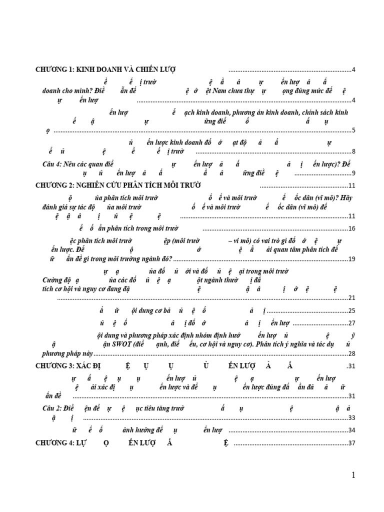 ĐỀ CƯƠNG CLKD | PDF
