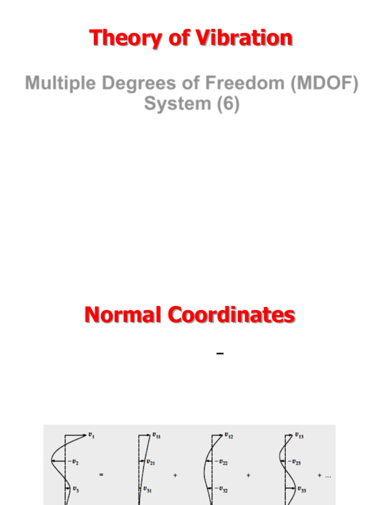 Lecture 17 SD Multi Degrees of Freedom System Mode Superposition Method | PDF | Normal Mode ...