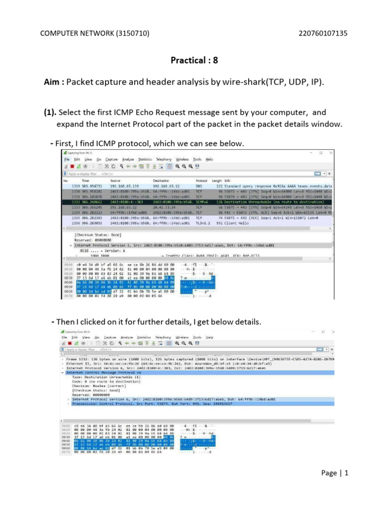 Practical 8 | PDF | Internet Protocols | Telecommunications