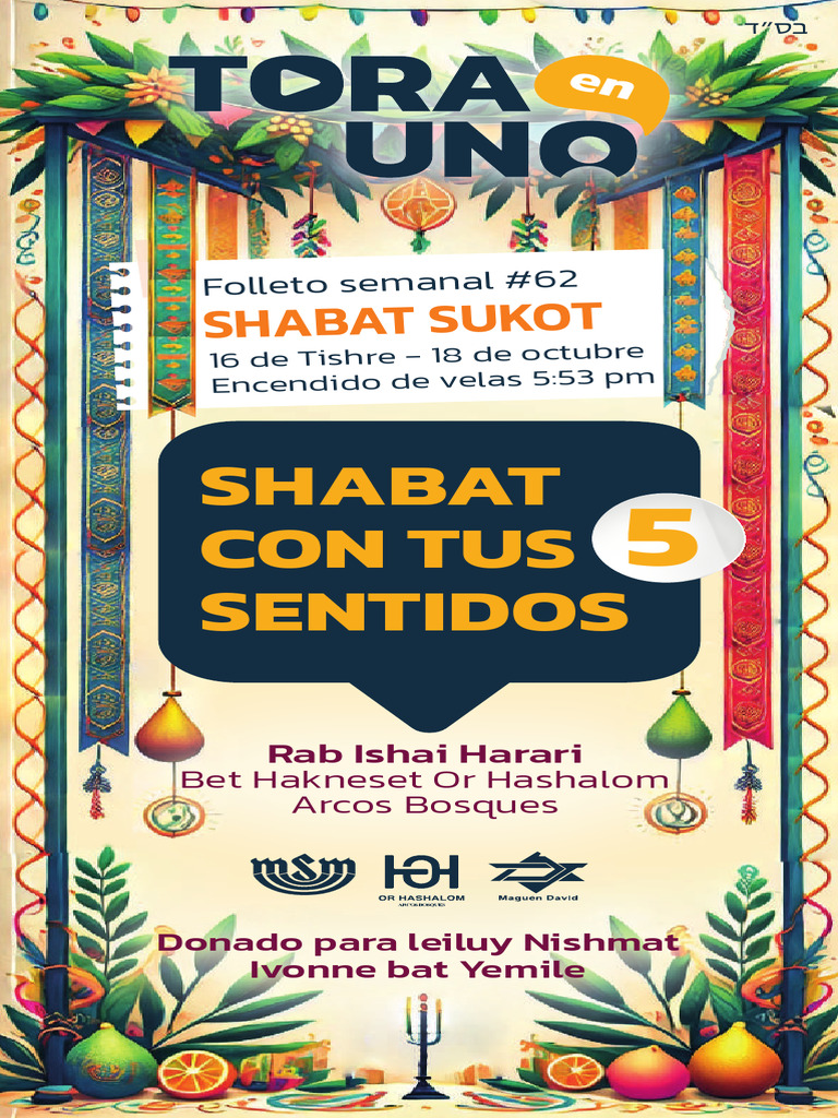 Tora en Uno - SUKOT | PDF | Shabat | Fiestas judías