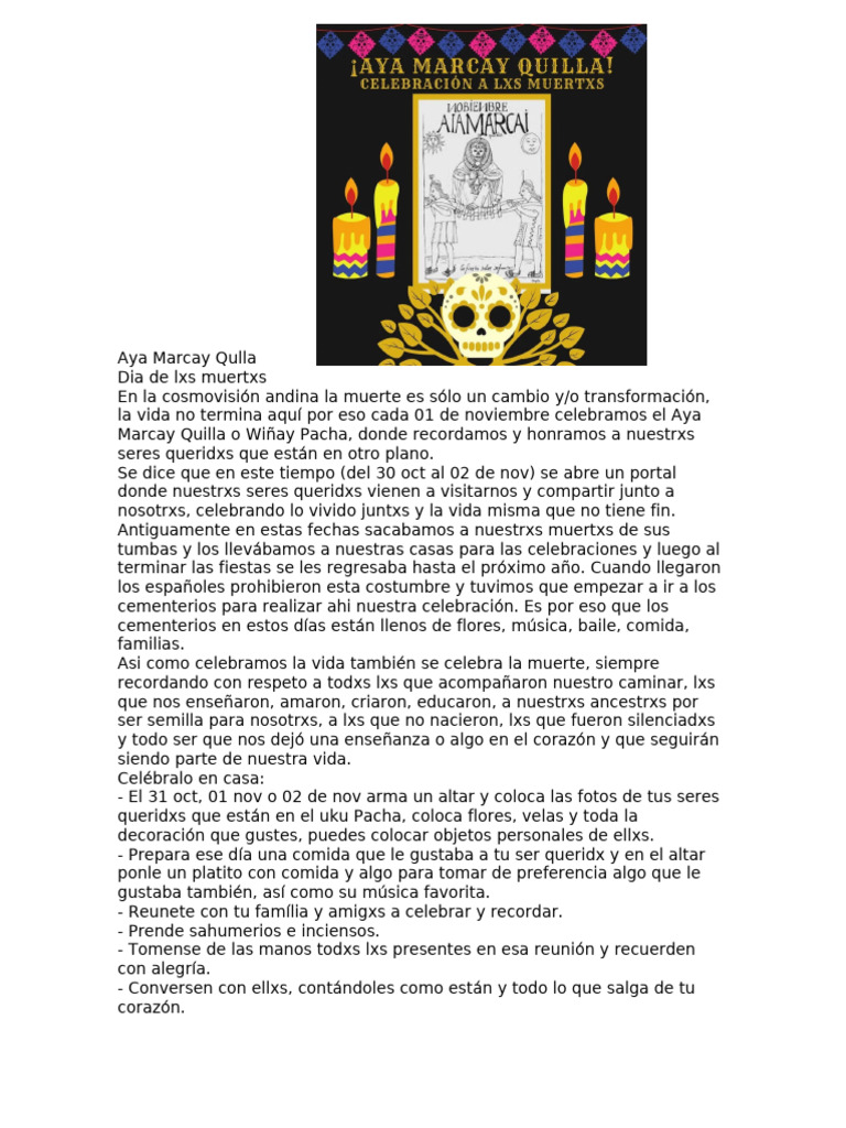 Aya Marcay Qulla | PDF