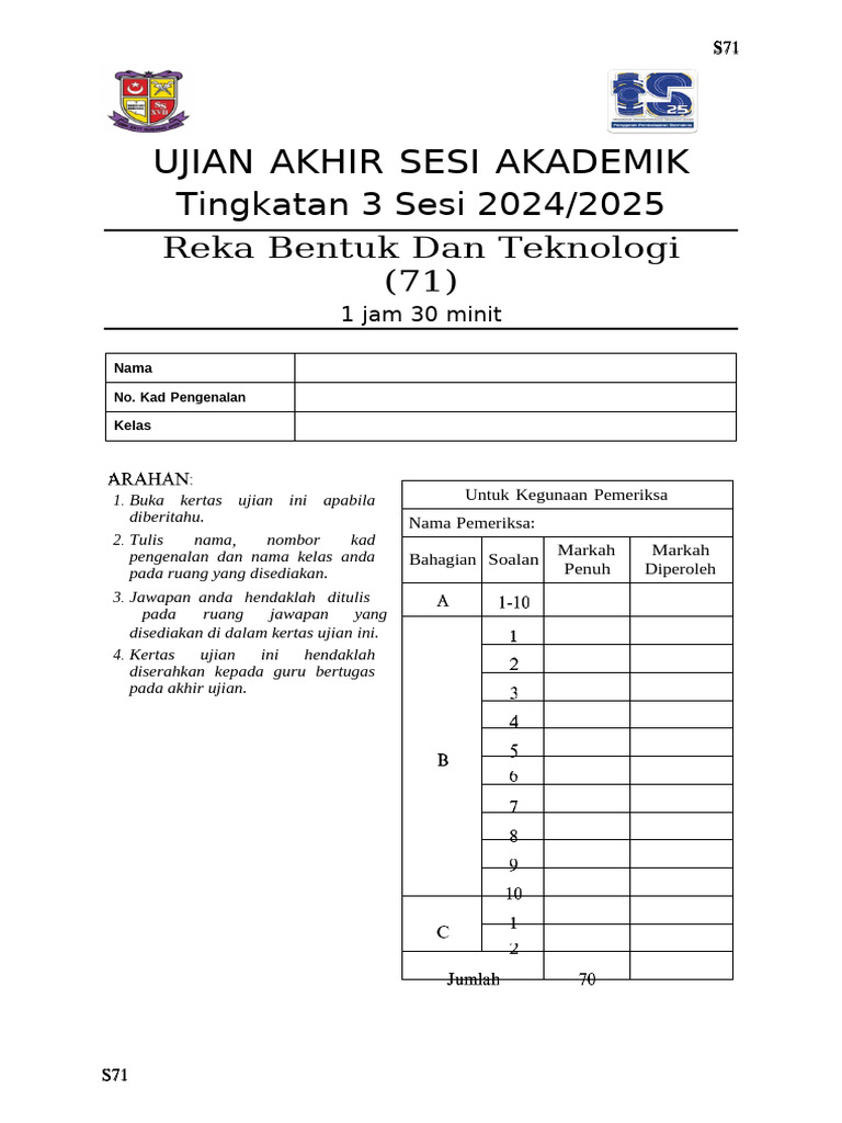 RBT Uasa 2023 | PDF