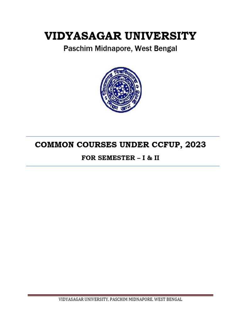 Common Coursesunder CCFUP2023 Semester III | PDF | Malnutrition | Non ...