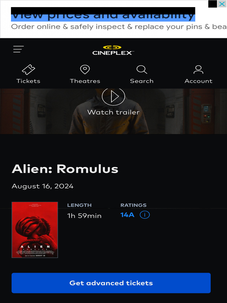 Cineplex.com Alien Romulus | PDF