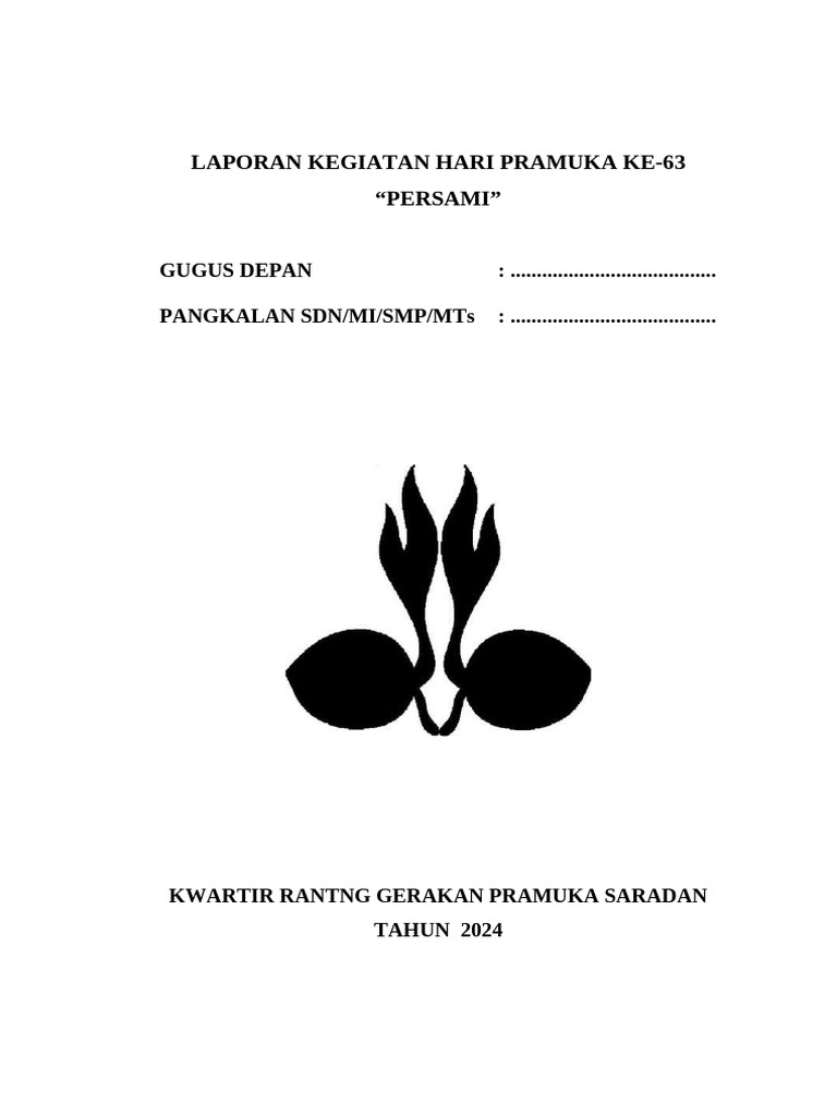 LAPORAN KEGIATAN HARI PRAMUKA KE 63 Tahun 2024 | PDF