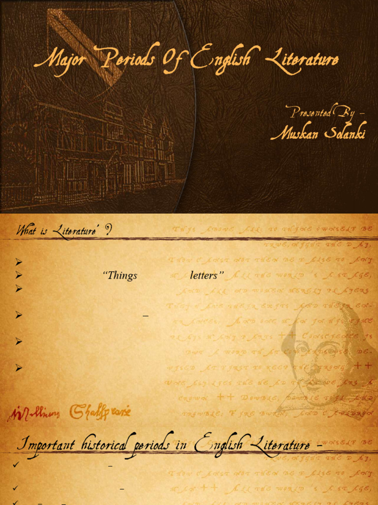Overview of English Literature Periods | PDF | English Literature