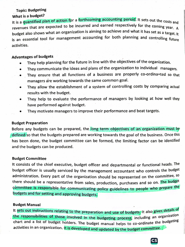 Budgeting, Capital Budgeting, Management Accounting - 241004 - 073353 | PDF