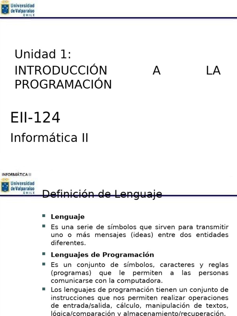 EII124 - Programacion 02 | PDF | Lenguaje de programación | Programación