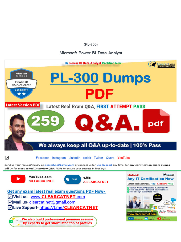 PL-300 Power BI Exam Q&A Guide | PDF | Microsoft Excel | Share Point