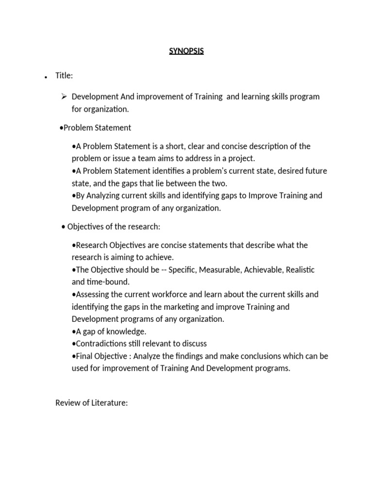 Project - Synopsis | PDF | Methodology | Data