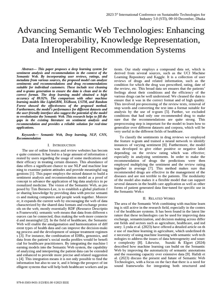 SemanticWeb Main Manuscript | PDF | Artificial Neural Network | Deep Learning