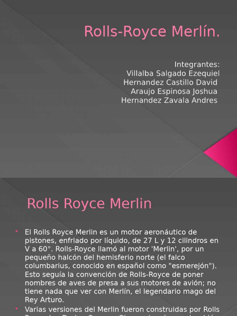 Rolls Royce Merlín | PDF | Lubricante | Motores