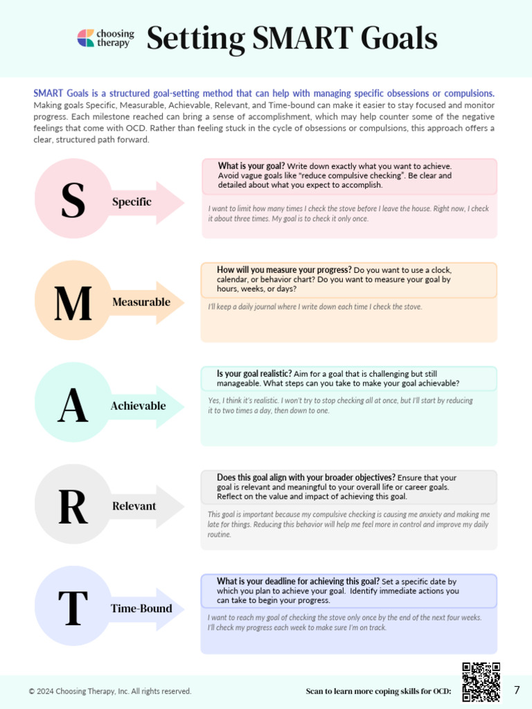 SMART-Goals-OCD | PDF | Goal | Obsessive–Compulsive Disorder