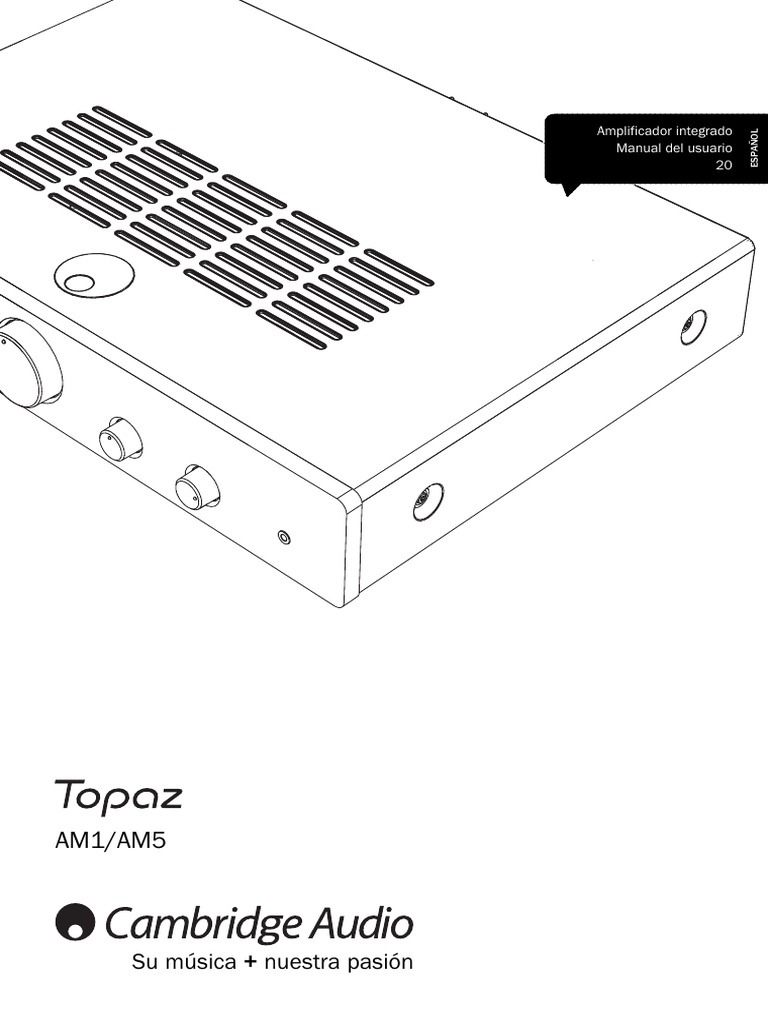 Topaz AM5 User Manual Spanish | PDF | Altoparlante | Enchufes y tomas de corriente alterna