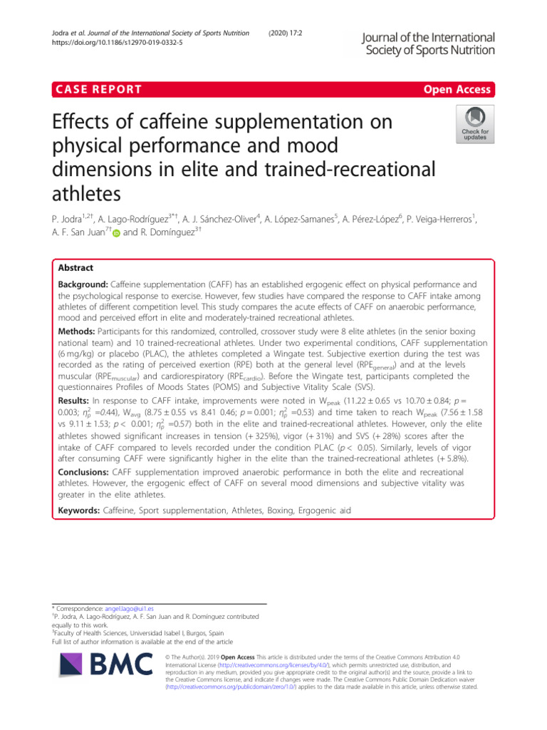 Effects of Caffeine Supplement | PDF | Caffeine