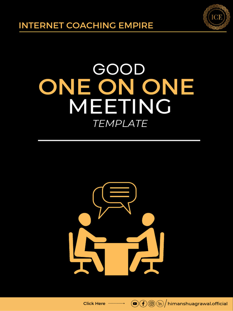 23. Good ONE ON ONE Meeting Template | PDF