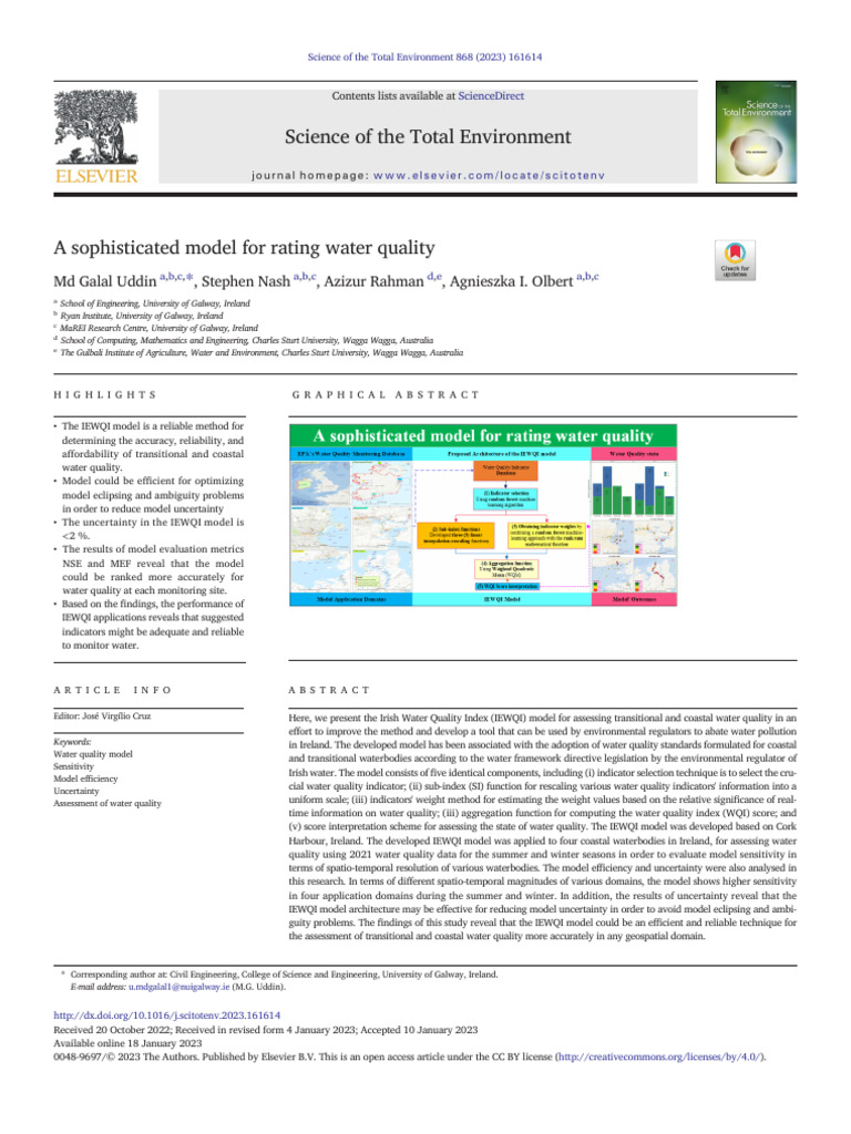 Enhancing Water Quality Assessment Model | PDF | Machine Learning | Weight
