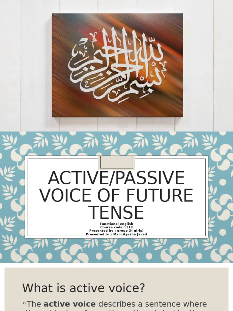 Active and Passive Voice | PDF | Verb | Grammatical Tense