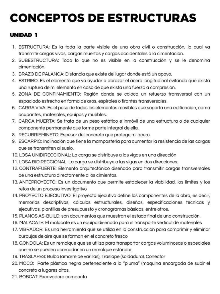 CONCEPTOS DE ESTRUCTURAS | PDF | Fundación (Ingeniería) | Hormigón