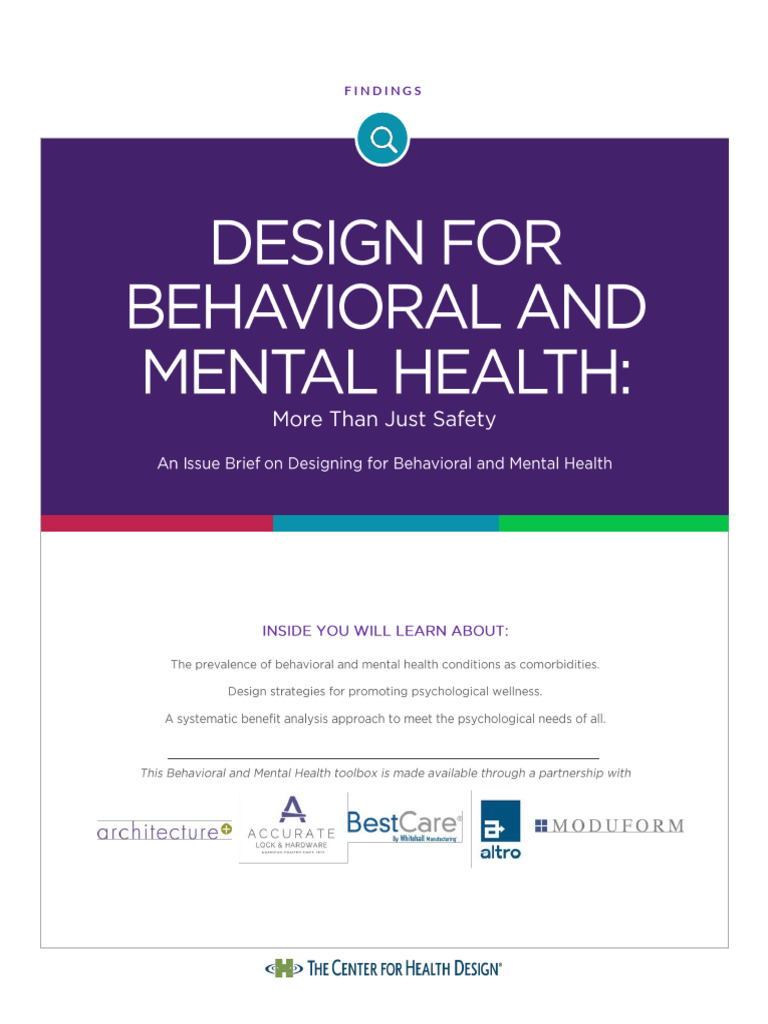 Design Strategies for Behavioral Health | PDF | Mental Health | Mental ...