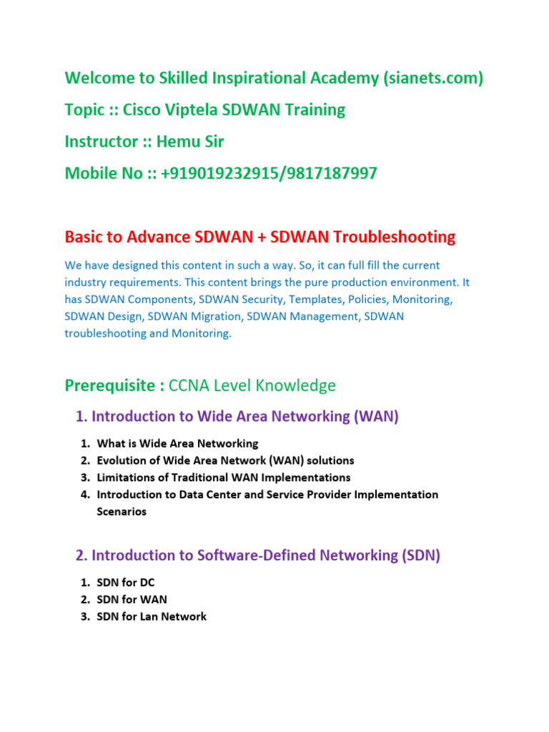Basic To Advance SDWAN Training Updated | PDF | Public Key Certificate | Virtual Private Network