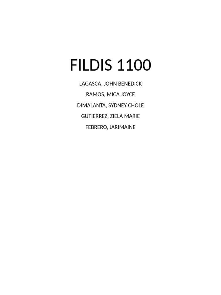 Fildis 1100 | PDF