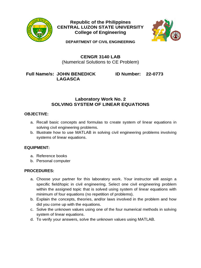 MAMATAY NA AKO | PDF | System Of Linear Equations | Numerical Analysis