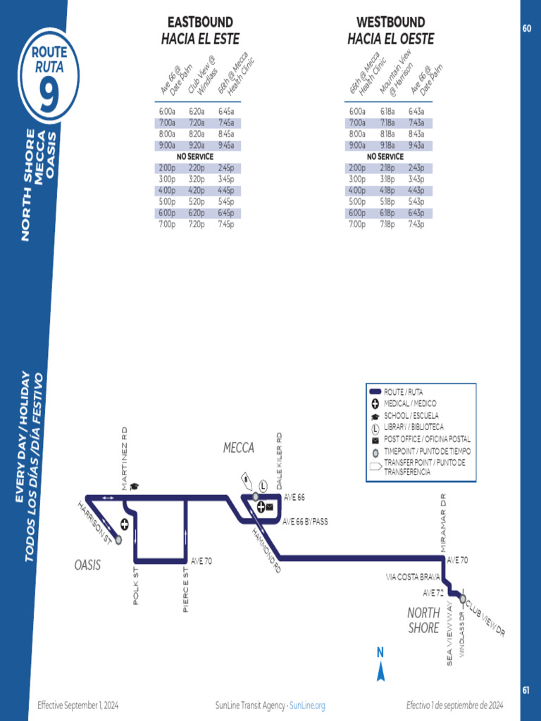 September 2024 Schedules_9 | PDF | Bus Transport