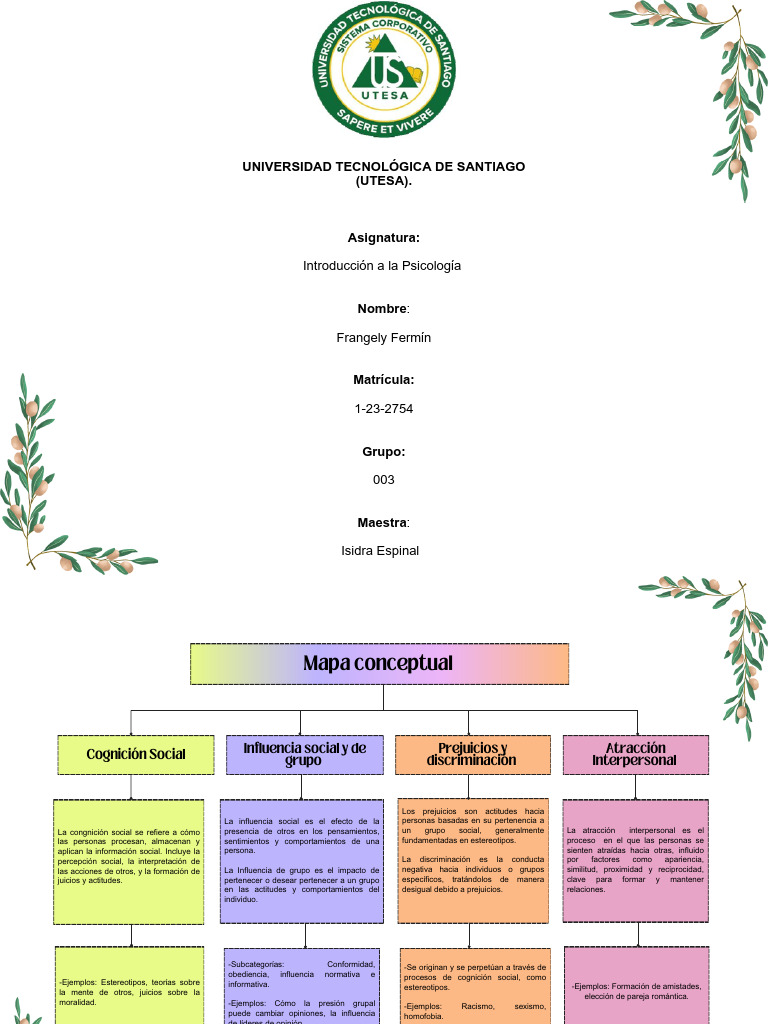 Mapa Conceptual | PDF | Prejuicios | Comportamiento