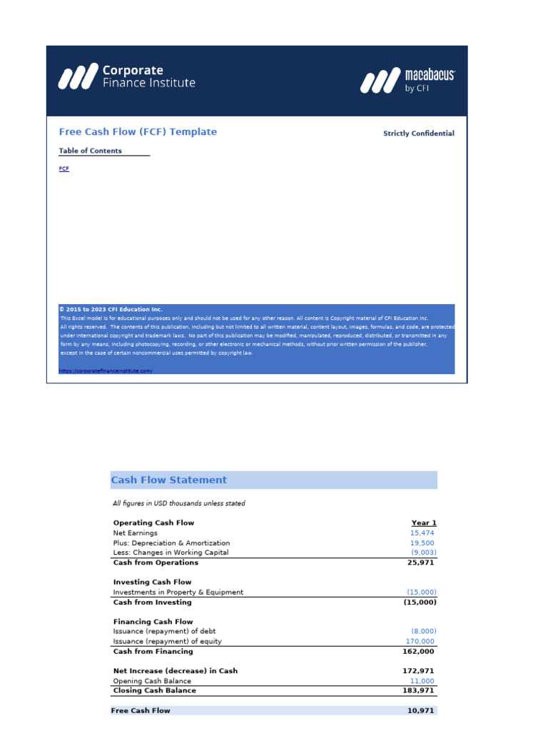 CFI FCF Example | PDF