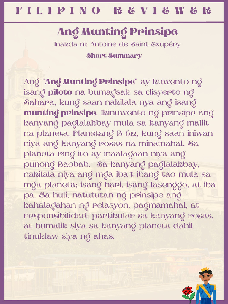 Filipino Reviewer Munting Prinsipe & Mga Teorya | PDF