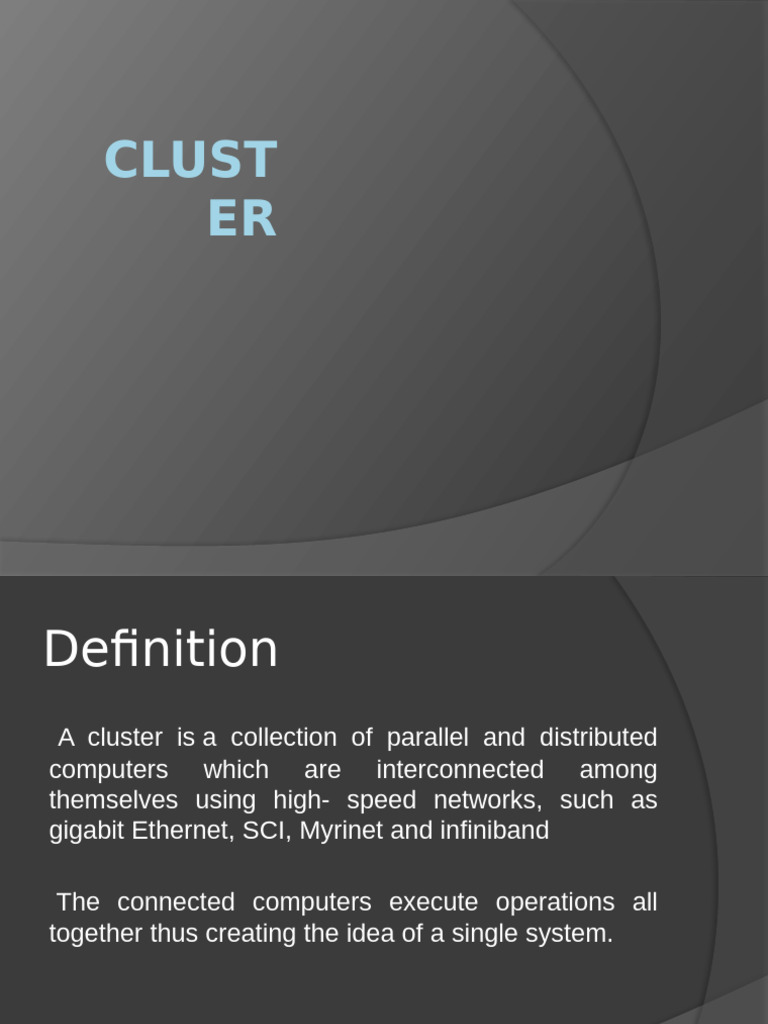 Cluster | PDF